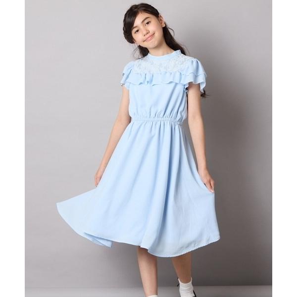 『タイムセール実施中』ZOZO問い合わせ番号:100524196ショップ:a.v.v，アー・ヴェ・ヴェブランド:a.v.v，アーヴェヴェ商品名:[140-160]【発表会/結婚式/お食事会/特別なお出掛けシーンに】レース切り替えフリルワンピ...