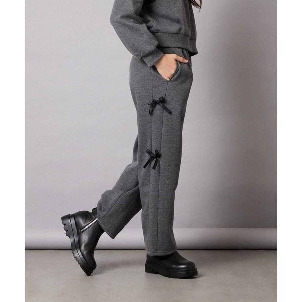 『タイムセール実施中』ZOZO問い合わせ番号:100524205ショップ:a.v.v，アー・ヴェ・ヴェブランド:a.v.v，アーヴェヴェ商品名:[130-160]【裏起毛/ゆったりストレート/韓国コーデが叶う】サイドリボンスウェットパンツカ...