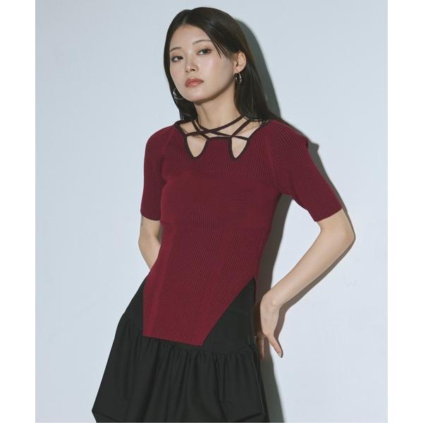 参考価格：5，940円発売時期：2025年04月コンディション：B（目立つ使用感なし）使用感が少ない、または気にならないアイテム前身頃：ほつれ参考商品名：2way design code neck　イレリブ配色トップス参考品番：329998...