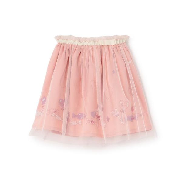 『セール実施中』ZOZO問い合わせ番号:100585627ショップ:KP，ケーピーブランド:KP，ケーピー商品名:mimiちゃん刺しゅう チュール スカートカテゴリ:スカート>スカートブランド品番:2154111素材:表側：ポリエステ...