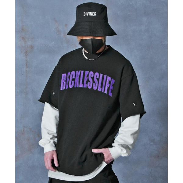 ZOZO問い合わせ番号:100586011ショップ:JOKER，ジョーカーブランド:DIVINER，ディヴァイナー，JOKER，ジョーカー商品名:Worn out Sweatshirt（ブラック/ホワイト）カテゴリ:トップス>その他ト...