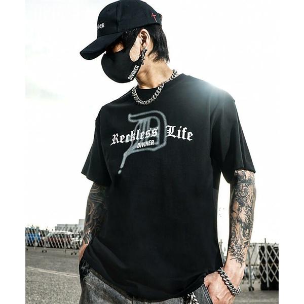 ZOZO問い合わせ番号:100586021ショップ:JOKER，ジョーカーブランド:DIVINER，ディヴァイナー，JOKER，ジョーカー商品名:Dropped D Spray TEE（ブラック）カテゴリ:トップス>Tシャツ/カットソ...