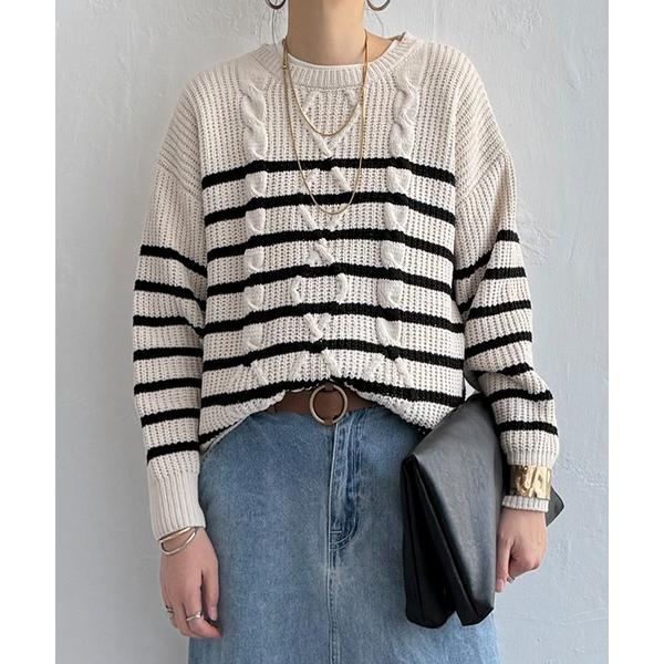 『タイムセール実施中』ZOZO問い合わせ番号:100586057ショップ:Lbc with Life，エルビーシー ウィズライフブランド:LBC，エルビーシー商品名:マットモールケーブルニットプルオーバーカテゴリ:トップス>ニット/セ...