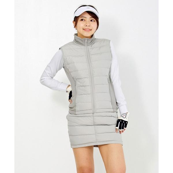 『タイムセール実施中』ZOZO問い合わせ番号:100586060ショップ:TopIsm，トップイズムブランド:TopIsm，トップイズム商品名:ゴルフウェア ダウン上下セットアップ ダウンベスト ダウンスカート スウェットジャージ切替 レデ...