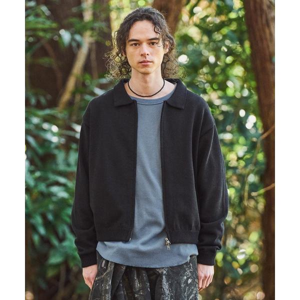 ZOZO問い合わせ番号:100617834ショップ:CJ Div.，シージェイディビジョンブランド:Casper John，キャスパージョン商品名:Knit blouson/ニットブルゾンカテゴリ:ジャケット/アウター>ブルゾンブラン...