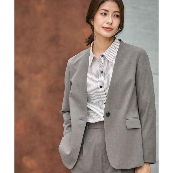 ZOZO問い合わせ番号:100618030ショップ:GLOBAL WORK，グローバルワークブランド:GLOBAL WORK，グローバルワーク商品名:ウツクシルエットノーカラージャケット/581021カテゴリ:ジャケット/アウター>ノ...