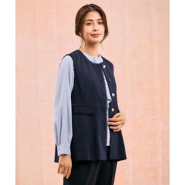 ZOZO問い合わせ番号:100618037ショップ:GLOBAL WORK，グローバルワークブランド:GLOBAL WORK，グローバルワーク商品名:ツイードペプラムジレ/591837カテゴリ:ジャケット/アウター>その他アウターブラ...