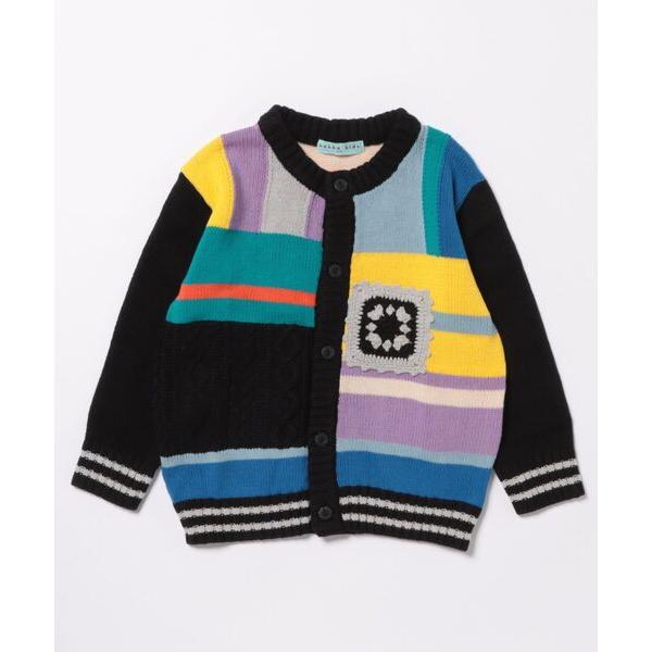 『セール実施中』ZOZO問い合わせ番号:100650260ショップ:HAKKA，ハッカブランド:hakka kids，ハッカキッズ商品名:マシンウォッシャブルパッチワークニットカーディガンカテゴリ:トップス>カーディガン/ボレロブラン...