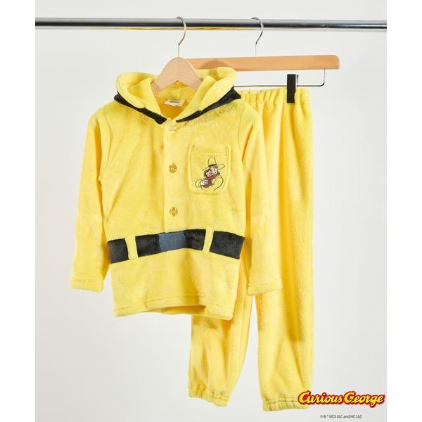 ZOZO問い合わせ番号:100652028ショップ:salle de bal，サルデバルブランド:salle de bal，サルデバル商品名:【 おさるのジョージ 】 黄色いの帽子のおじさんなりきり フランネル  パジャマ 740075 G...