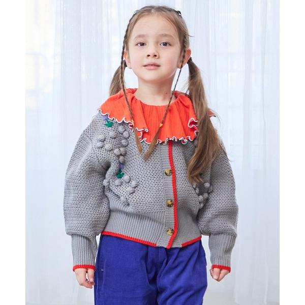 『タイムセール実施中』ZOZO問い合わせ番号:100652449ショップ:MARKEY'S，マーキーズブランド:MARKEY'S，マーキーズ商品名:ポンポンフラワーニットカーディガンカテゴリ:トップス>カーディガン/ボレロブランド品番...