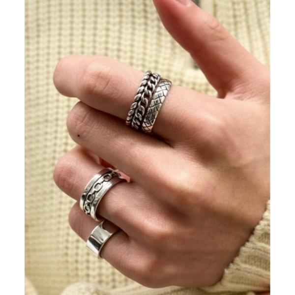 『セール実施中』ZOZO問い合わせ番号:100652476ショップ:BURNER，バーナーブランド:Burner，バーナー商品名:【CHI SELECT】Original Design Alloy Ring Set (3pcs) / Fre...