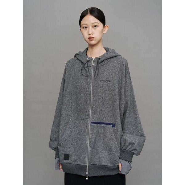 『タイムセール実施中』ZOZO問い合わせ番号:100652516ショップ:UN3D.，アンスリードブランド:UN3D.，アンスリード商品名:ARM COVER DOCKING ZIPUP HOODIE / アームカバードッキングジップアップ...