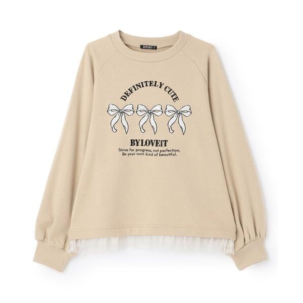 『セール実施中』ZOZO問い合わせ番号:100684833ショップ:NARUMIYA ONLINE，ナルミヤ オンラインブランド:by LOVEiT，バイラビット商品名:リボントレーナーカテゴリ:トップス>スウェットブランド品番:78...