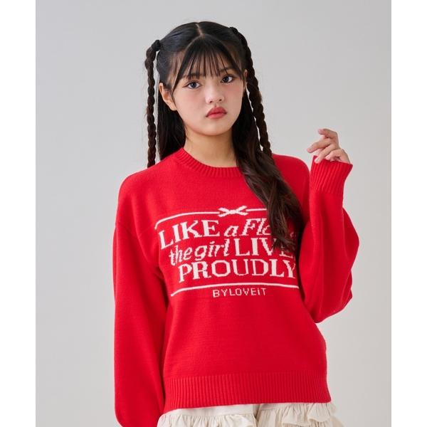 『セール実施中』ZOZO問い合わせ番号:100684836ショップ:NARUMIYA ONLINE，ナルミヤ オンラインブランド:by LOVEiT，バイラビット商品名:パネルロゴニットカテゴリ:トップス>ニット/セーターブランド品番...