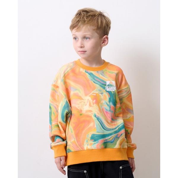 『セール実施中』ZOZO問い合わせ番号:100684847ショップ:X-girl Stages，エックスガール ステージスブランド:XLARGE KIDS，エクストララージキッズ商品名:マーブル柄トレーナーカテゴリ:トップス>スウェッ...