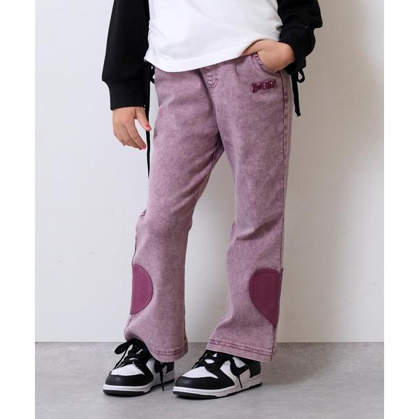 『セール実施中』ZOZO問い合わせ番号:100684848ショップ:X-girl Stages，エックスガール ステージスブランド:X-girl Stages，エックスガールステージス商品名:サイドハートモチーフフレアパンツカテゴリ:パンツ...