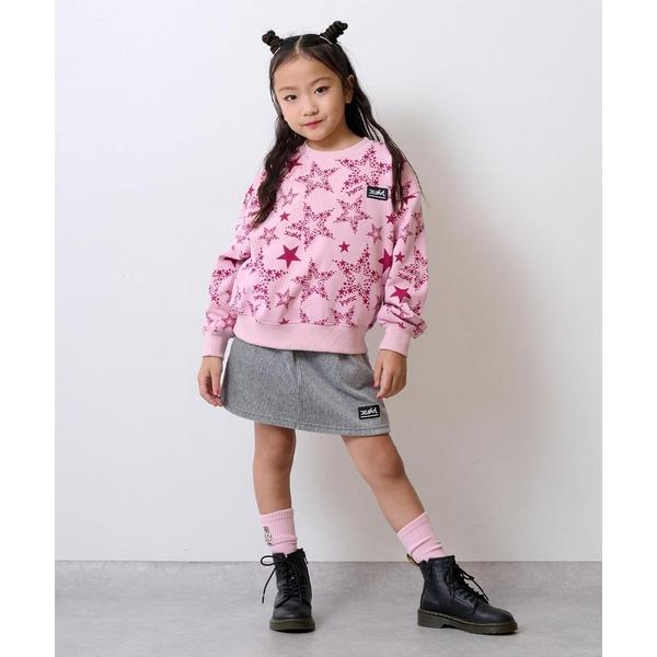 『セール実施中』ZOZO問い合わせ番号:100684857ショップ:X-girl Stages，エックスガール ステージスブランド:X-girl Stages，エックスガールステージス商品名:星総柄トレーナー+コーデュロイ調スカートセットカ...