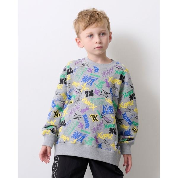 『セール実施中』ZOZO問い合わせ番号:100684860ショップ:X-girl Stages，エックスガール ステージスブランド:XLARGE KIDS，エクストララージキッズ商品名:グラフィティロゴ総柄トレーナーカテゴリ:トップス&gt...
