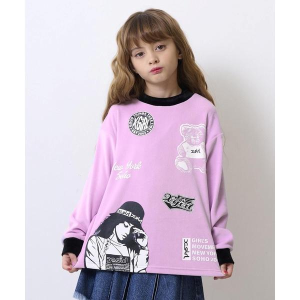 『セール実施中』ZOZO問い合わせ番号:100684868ショップ:X-girl Stages，エックスガール ステージスブランド:X-girl Stages，エックスガールステージス商品名:MIX モチーフ起毛長袖トップスカテゴリ:トップ...