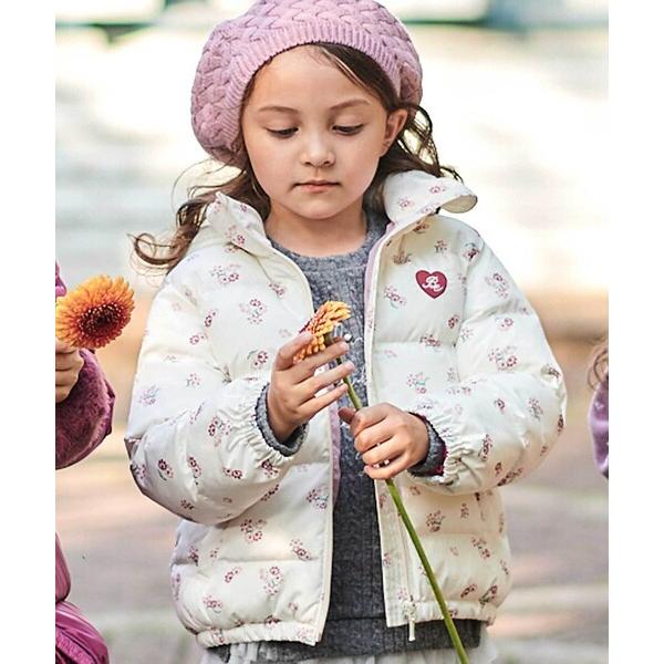 『タイムセール実施中』ZOZO問い合わせ番号:100685024ショップ:BEBE ONLINE STORE，ベベ オンラインストアブランド:BeBe，ベベ商品名:【撥水加工】Girlyフラワープリントタフタフード中綿コートカテゴリ:ジャケ...