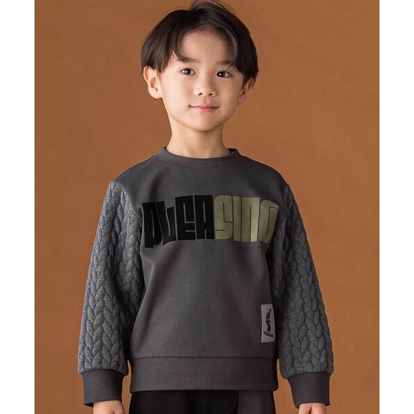 『タイムセール実施中』ZOZO問い合わせ番号:100685048ショップ:BEBE ONLINE STORE，ベベ オンラインストアブランド:BeBe Petits Pois Vert，ベベプチポワヴェール商品名:【店舗限定】裏毛×袖キルト...