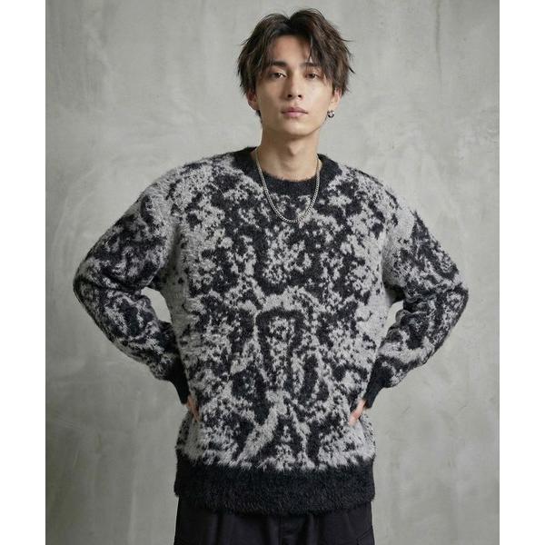 『タイムセール実施中』ZOZO問い合わせ番号:100685925ショップ:UP START，アップスタートブランド:MONOCHROME，モノクローム，UP START，アップスタート商品名:モノトーンジャガードルーズニットカテゴリ:トップ...