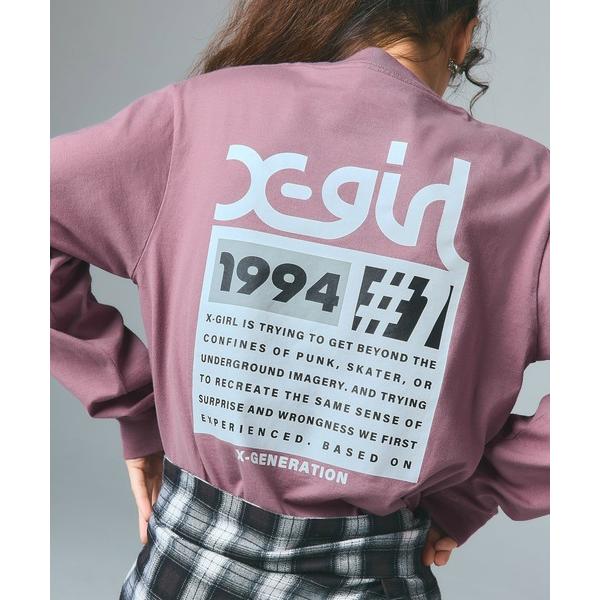 ZOZO問い合わせ番号:100686026ショップ:X-girl，エックスガールブランド:X-girl，エックスガール商品名:NUMBER ONE BOX LOGO L/S TEEカテゴリ:トップス>Tシャツ/カットソーブランド品番:...