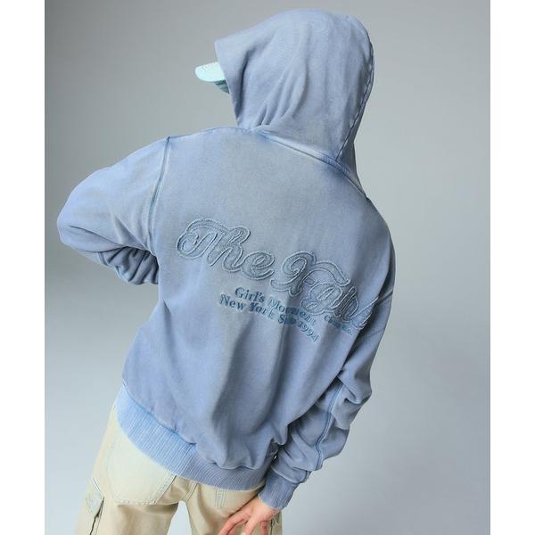 ZOZO問い合わせ番号:100686033ショップ:X-girl，エックスガールブランド:X-girl，エックスガール商品名:BLEACHED LOGO PATCH ZIP UP SWEAT HOODIEカテゴリ:トップス>パーカーブ...