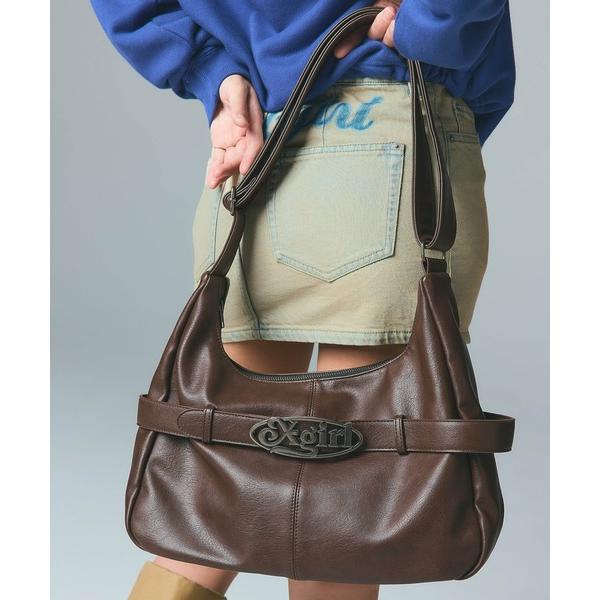 ZOZO問い合わせ番号:100686056ショップ:X-girl，エックスガールブランド:X-girl，エックスガール商品名:OVAL LOGO CLASP FAUX LEATHER SHOULDER BAGカテゴリ:バッグ>ショルダ...