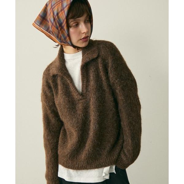 『タイムセール実施中』ZOZO問い合わせ番号:100686141ショップ:Auntie Rosa，アンティローザブランド:full/fill.，フルフィル商品名:skipper fluffy knit / スキッパーフラッフィーニットカテゴ...