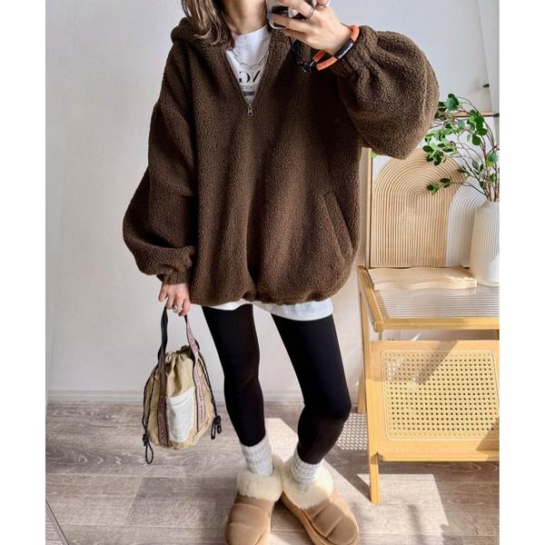 『タイムセール実施中』ZOZO問い合わせ番号:100686532ショップ:SUGAR BISKET，シュガービスケットブランド:CURA CLOSET，キュラ クローゼット商品名:【ema.217 select】テディボア ハーフジップ パ...