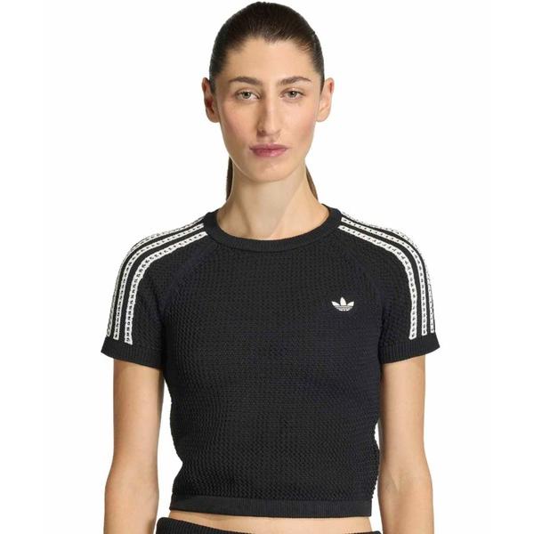 ZOZO問い合わせ番号:100687625ショップ:atmos，アトモスブランド:adidas，アディダス，atmos，アトモス商品名:adidas KNITTED CROCHET CALI TEE / アディダス ニット クロッシュ カリ...