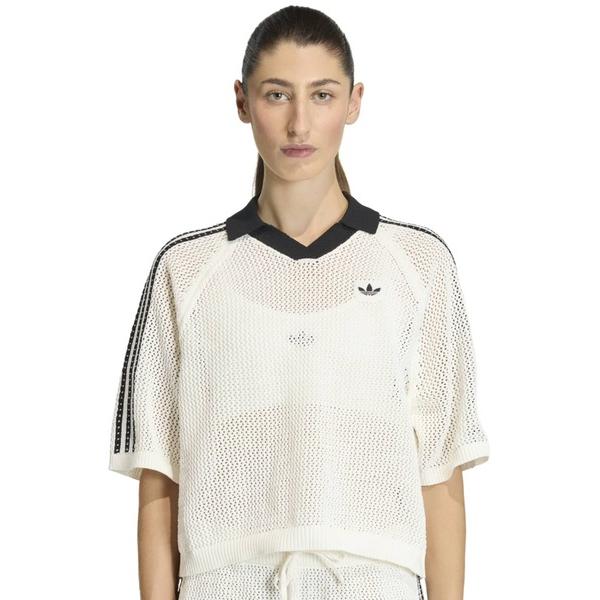 ZOZO問い合わせ番号:100687633ショップ:atmos，アトモスブランド:adidas，アディダス，atmos，アトモス商品名:adidas KNITTED CROCHET POLO / アディダス ニット クロシェ ポロカテゴリ:...