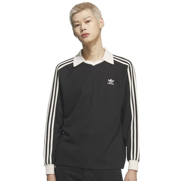 ZOZO問い合わせ番号:100687752ショップ:atmos，アトモスブランド:adidas，アディダス，atmos，アトモス商品名:adidas WAFFLE LONG SLEEVE POLO / アディダス ワッフル ロング スリーブ...