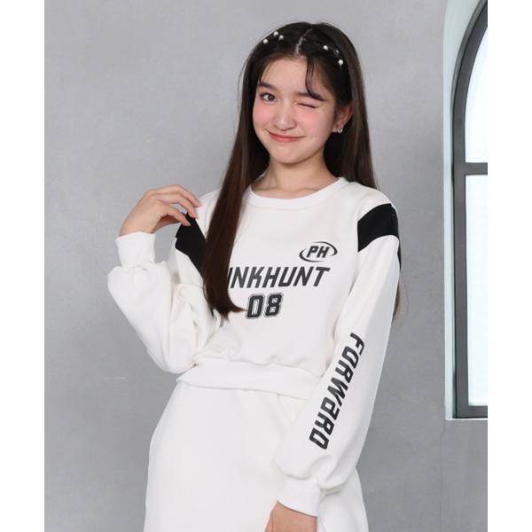ZOZO問い合わせ番号:100688323ショップ:BABYDOLL，ベビードールブランド:PINKHUNT，ピンクハント商品名:PINKHUNT ユニフォーム切替トレーナー 1152Kカテゴリ:トップス>スウェットブランド品番:PH...