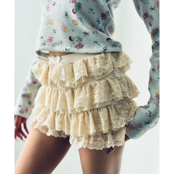 ZOZO問い合わせ番号:100688532ショップ:Auntie Rosa，アンティローザブランド:Y2K SYNAPSE FACTORY，ワイツーケー シナプスファクトリー商品名:【レースフリル】ショートパンツカテゴリ:スカート>ス...