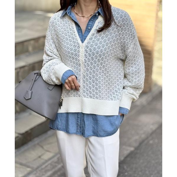 『タイムセール実施中』ZOZO問い合わせ番号:100688638ショップ:STYLEDOOR，スタイルドアブランド:Emma Taylor，エマテイラー，STYLEDOOR，スタイルドア商品名:【大人春ニット】フロント2wayレース柄編みニ...