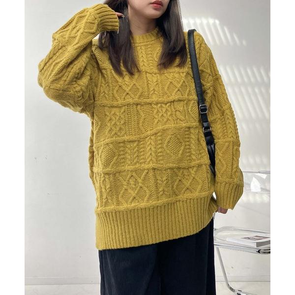 『タイムセール実施中』ZOZO問い合わせ番号:100689190ショップ:AS KNOW AS PLUS，アズノゥアズプラスブランド:AS KNOW AS plus，アズノゥアズプラス商品名:♪ランダムアランなロング丈ニットプルオーバーカテ...