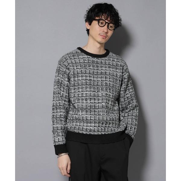 『セール実施中』ZOZO問い合わせ番号:100720571ショップ:NANO universe，ナノユニバースブランド:NANO universe，ナノユニバース商品名:ツイードジャガードニットカテゴリ:トップス>ニット/セーターブラ...