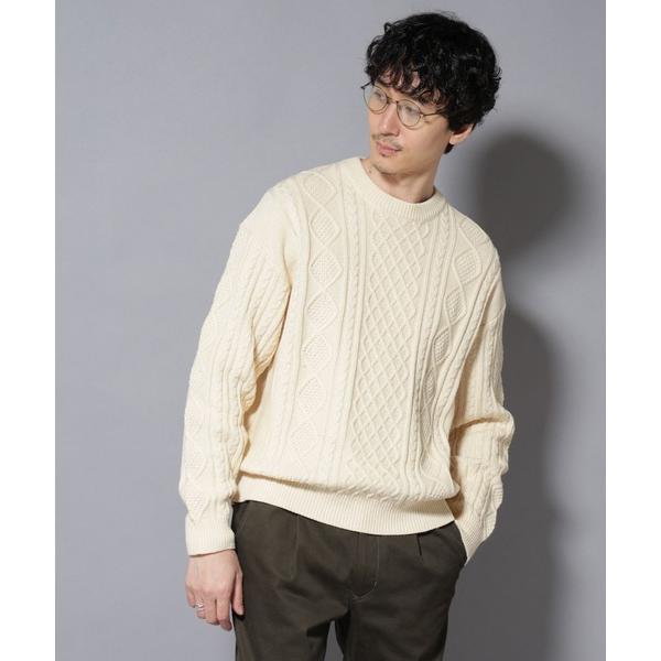 『タイムセール実施中』ZOZO問い合わせ番号:100720576ショップ:NANO universe，ナノユニバースブランド:NANO universe，ナノユニバース商品名:コットンMIXバルキーケーブルニットカテゴリ:トップス>ニ...