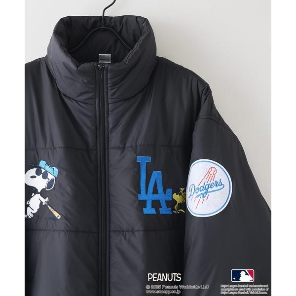 『タイムセール実施中』ZOZO問い合わせ番号:100720894ショップ:UNIIT，ユニットブランド:MLB，メジャーリーグベースボール，UNIIT，ユニット商品名:【PEANUTS×MLB】オリジナルデザイン ナイロンパファージャケット...