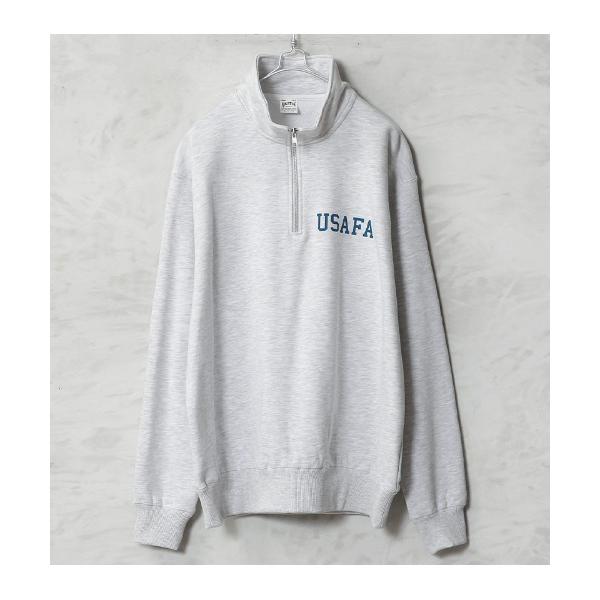 ZOZO問い合わせ番号:100721029ショップ:WAIPER，ワイパーブランド:HOUSTON，ヒューストン商品名:HALF ZIP SWEAT USAFAカテゴリ:トップス>スウェットブランド品番:houston-22352原産...