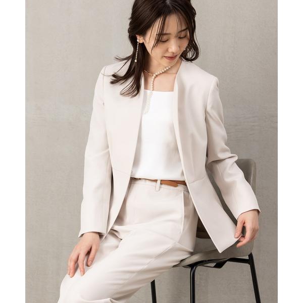 『タイムセール実施中』ZOZO問い合わせ番号:100722202ショップ:ROBE FAMILLE，ローブファミーユブランド:ROBEDECORA，ローブデコラ商品名:【洗えて動けるスーツ】ペプラムジャケット＆ストレートパンツセットカテゴリ...