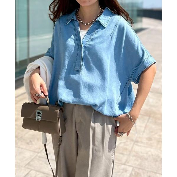 『タイムセール実施中』ZOZO問い合わせ番号:100722270ショップ:STYLEDOOR，スタイルドアブランド:Emma Taylor，エマテイラー，STYLEDOOR，スタイルドア商品名:デニムバックコクーンスキッパーシャツカテゴリ:...