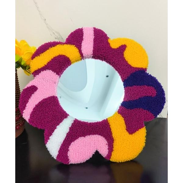 『タイムセール実施中』ZOZO問い合わせ番号:100722829ショップ:CERCA，チェルカブランド:Ein，アイン商品名:Ein/フラワーデザイン モコモコ ボア ミラーカテゴリ:インテリア>ミラーブランド品番:ZAKK177カラ...