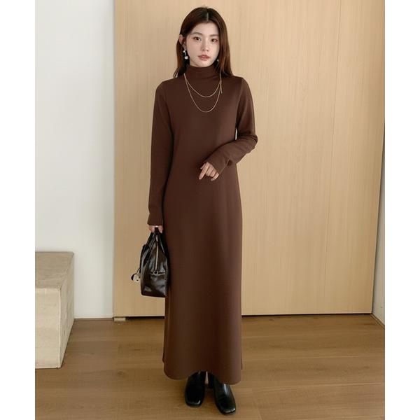 『タイムセール実施中』ZOZO問い合わせ番号:100723086ショップ:by LEGNA，バイレグナブランド:by LEGNA，バイレグナ商品名:【選べる着丈】裏起毛 タートルネックマキシワンピースカテゴリ:ワンピース/ドレス>ワン...