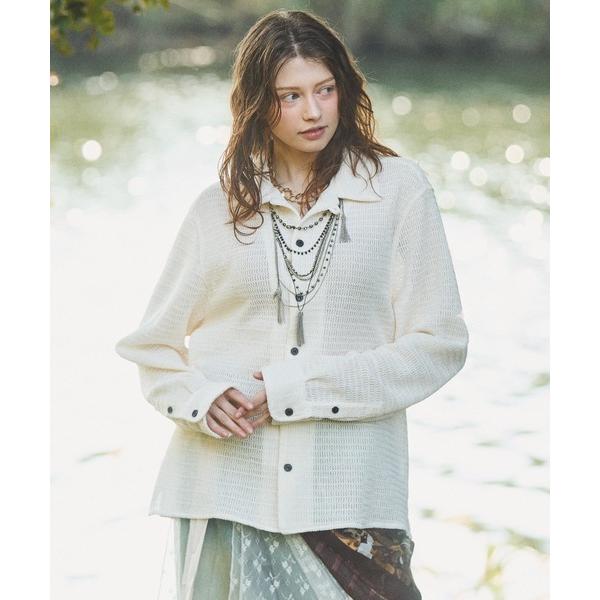 ZOZO問い合わせ番号:100723208ショップ:CJ Div.，シージェイディビジョンブランド:Casper John，キャスパージョン商品名:Wave knit shirts/ウェーブニットシャツカテゴリ:トップス>シャツ/ブラ...