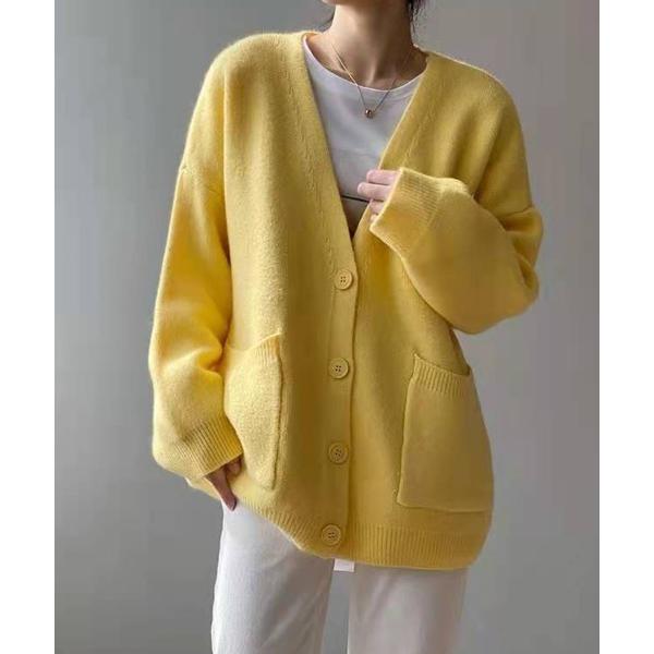 『タイムセール実施中』ZOZO問い合わせ番号:100723293ショップ:ENAF，エナフブランド:Flugge，フラッジー商品名:Vネックニットカーディガンカテゴリ:トップス>カーディガン/ボレロブランド品番:FL-1009素材:ポ...