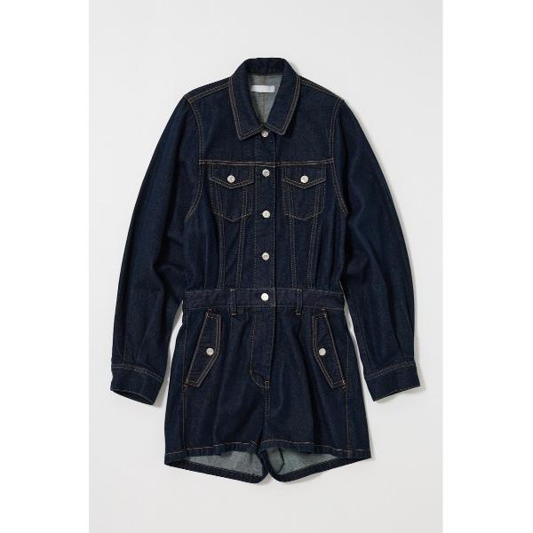 ZOZO問い合わせ番号:100724105ショップ:MOUSSY，マウジーブランド:MOUSSY，マウジー商品名:【26年SS新作】DENIM SHORT ジャンプスーツカテゴリ:オールインワン・サロペット>つなぎ/オールインワンブラ...