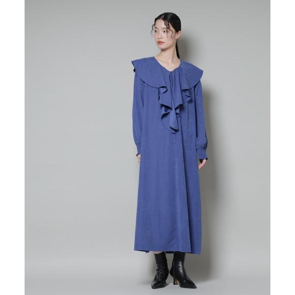 『セール実施中』ZOZO問い合わせ番号:100755296ショップ:NANO universe，ナノユニバースブランド:NANO universe，ナノユニバース商品名:取り外し可能ラッフルカラー付きピーチフレアワンピースカテゴリ:ワンピー...